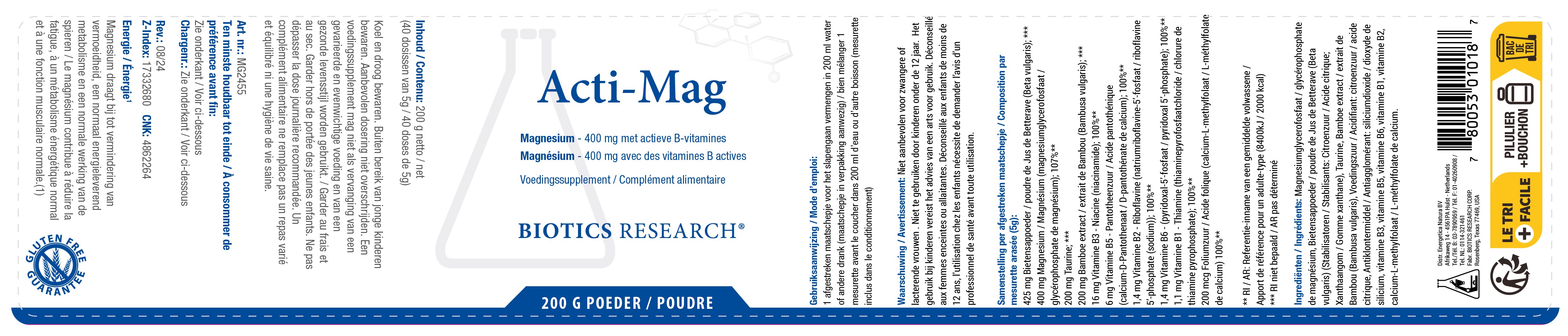 Acti-Mag (magnésium) | Goût neutre